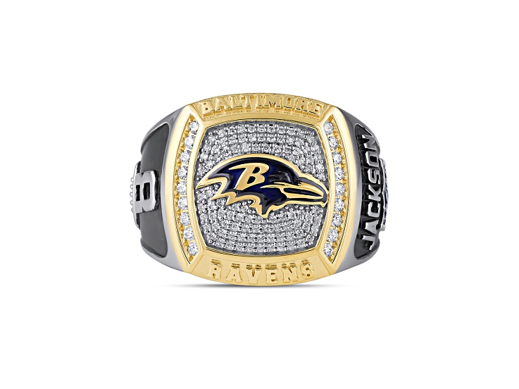 NFL True Fans Lamar Jackson Ring 0.50ctw Diamonds, Sterling Silver With ...