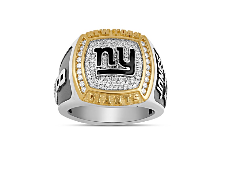 NFL True Fans Daniel Jones Ring 0.50ctw Diamonds, Sterling Silver With ...
