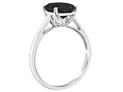 10x8mm Oval Black Onyx Rhodium Over Sterling Silver Ring 10x8mm Oval Black Onyx Rhodium Over Sterling Silver Ring