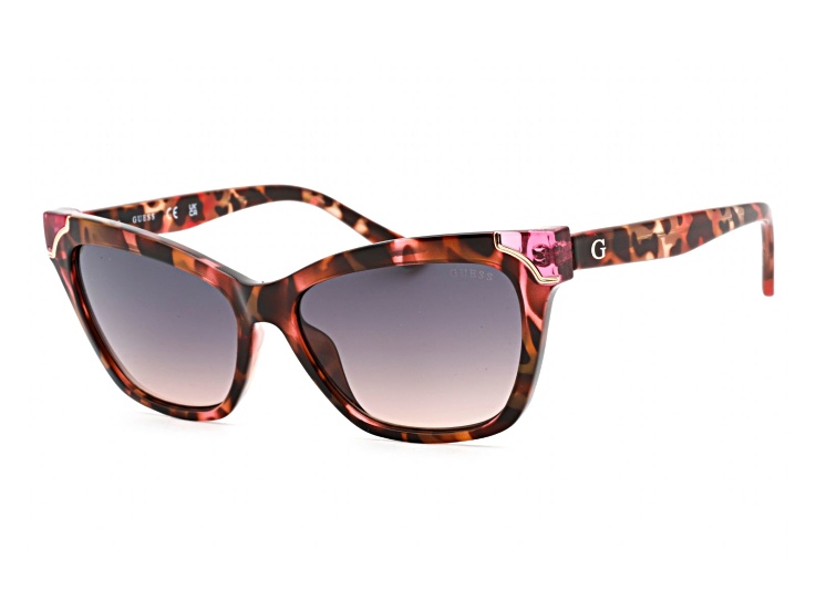 Guess Pink Tortoise Frame / Gradient Smoke Lenses Sunglasses - 15VSQA | JTV