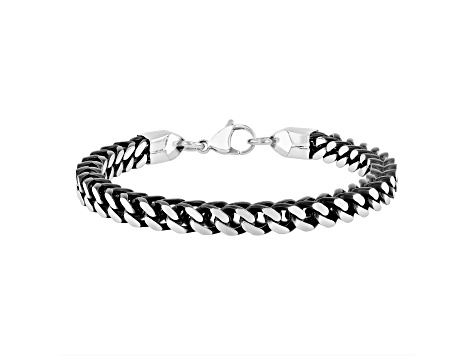 Two-Tone Stainless Steel 6MM Franco Link Chain Necklace & Bracelet Set ...