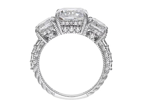 Judith Ripka Cubic Zirconia Rhodium Over Sterling Silver Ring 10.34ctw ...