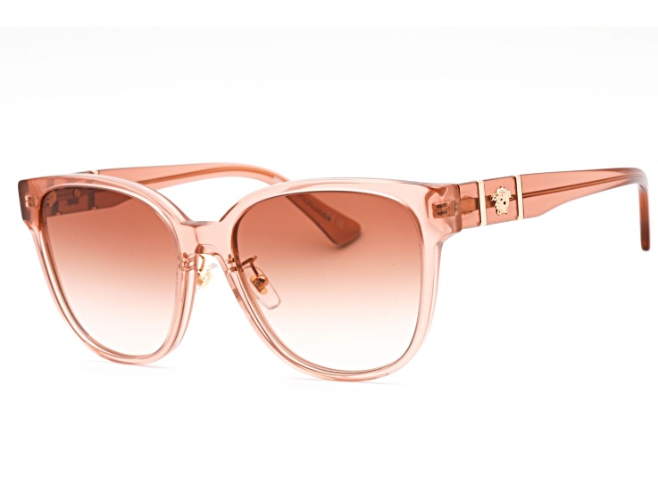 Versace Peach Transparent Frame / Pink Gradient Lenses Sunglasses ...