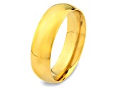Invicta Jewelry Men's Polished Traditional Wedding Band Yellow Steel ...