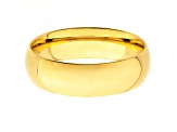 Invicta Jewelry Men's Polished Traditional Wedding Band Yellow Steel ...
