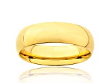 Invicta Jewelry Men's Polished Traditional Wedding Band Yellow Steel ...