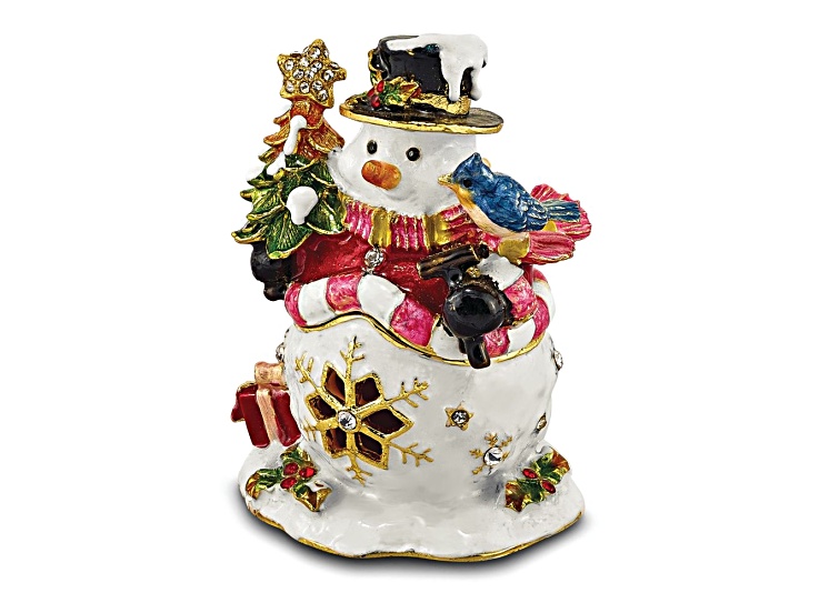 HOLLY JOLLY Snowman Trinket Box - 1712FA | JTV
