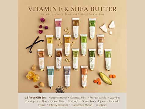 Lovery Aromatherapy Lotion Home Spa Gift Box - Hand Cream Set 15pc ...