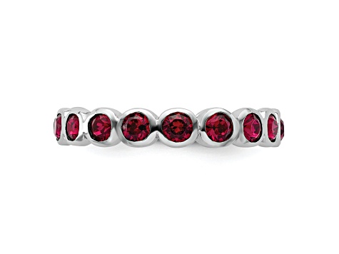 Sterling Silver Stackable Expressions Red Crystal Ring - 17ZHNG | JTV