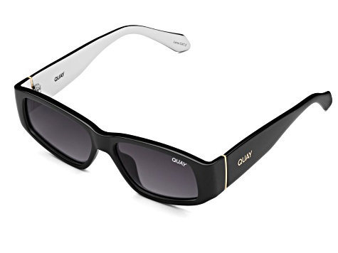 Quay No Envy Black and White Rectangular Frame / Smoke Lenses ...
