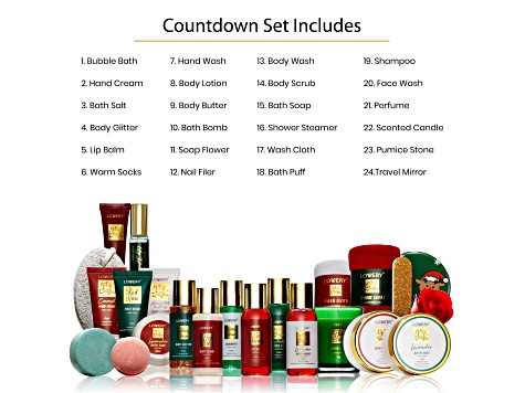 Lovery Limited Edition Christmas Advent Calendar- 24pc Bath & Body Care ...