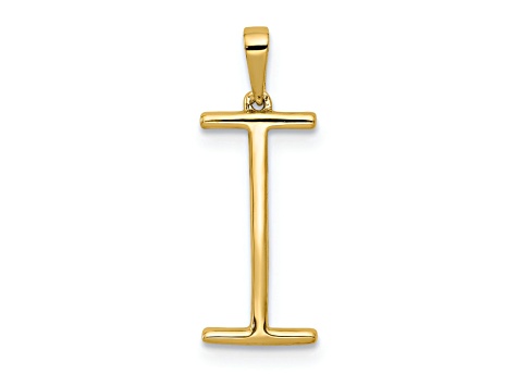 14K Yellow Gold Diamond Letter I Initial Pendant - 18G53AI | JTV