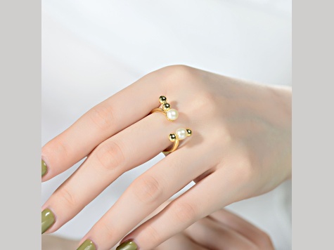 5mm freshwater Pearls, 14K Yellow Gold Plated over Sterling Silver ...