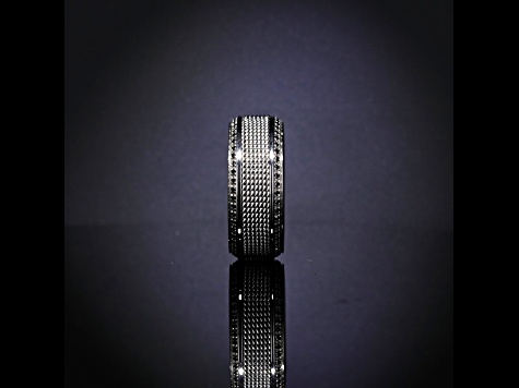 GAUNTLET Steel Chain Titanium Wedding Ring Polished Beveled Edges Set ...