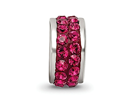 Sterling Silver Reflections Maroon Double Row Preciosa Crystal Bead ...