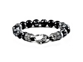 Invicta Jewelry Men's Snowflake Agate Stone Antiqued Clasp Bead ...