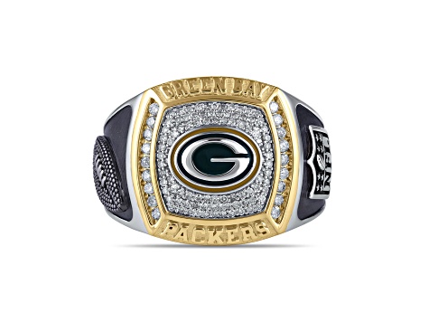 NFL True Fans Green Bay Packers Ring 0.50ctw Diamonds, Sterling Silver ...