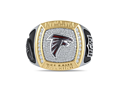 NFL True Fans Atlanta Falcons Ring 0.50ctw Diamonds, Sterling Silver ...
