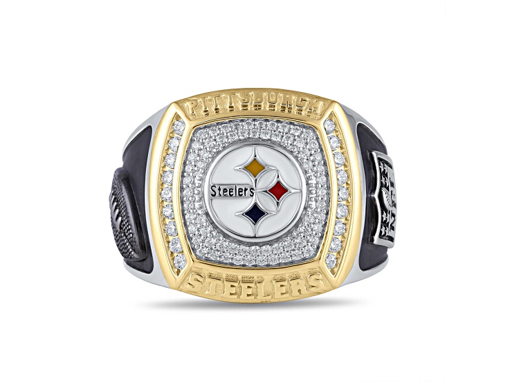 NFL True Fans Pittsburgh Steelers Ring 0.50ctw Diamonds, Sterling ...