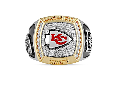 NFL True Fans Kansas City Chiefs Ring 0.50ctw Diamonds, Sterling Silver ...