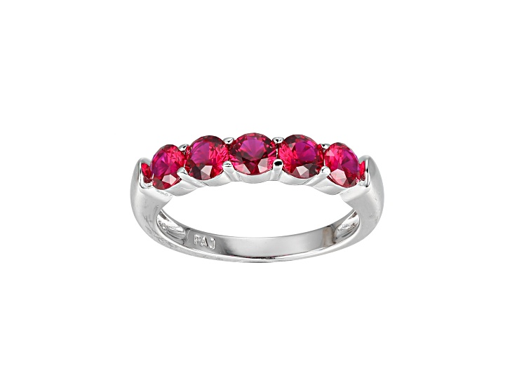 Lab Created Ruby Platinum Over Sterling Silver Ring 1.30ctw - 192G5K | JTV.com