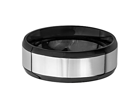 Invicta Jewelry Men's Brushed and Polished Black Two Tone Steel Band ...