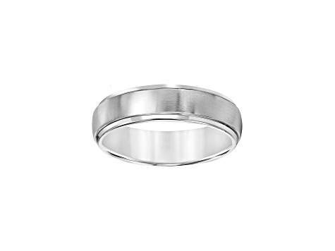 6mm Comfort Fit Satin Finish Titanium Band Ring - 192T2A | JTV
