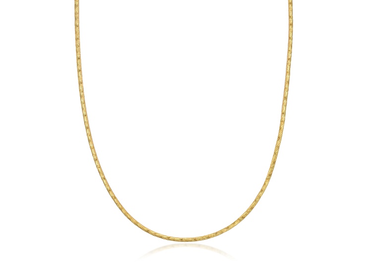 18K Gold Over Sterling Silver Magic Snake Chain With Design Adjustable ...