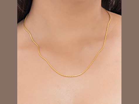 18K Gold Over Sterling Silver Magic Snake Chain With Design Adjustable ...