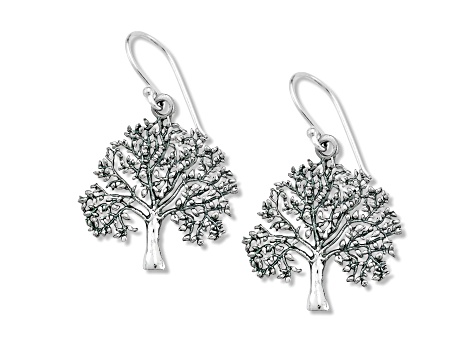 Silver Treasures by Samuel B. Sterling Silver Tree Of Life Earrings ...
