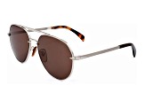 David Beckham Men's Palladium Aviator Frame / Brown Lenses Sunglasses ...