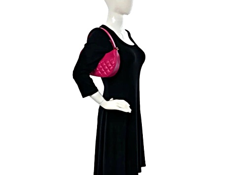 Versace La Medusa Half Moon Hobo Shoulder Crossbody Bag Pink Versace La Medusa Half Moon Hobo Shoulder Crossbody Bag Pink