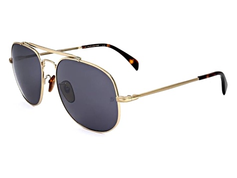 David Beckham Men's Gold Tone Aviator Frame / Blue Gray Lenses ...
