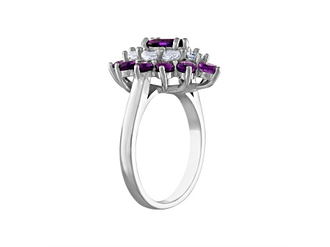 Purple Amethyst Sterling Silver Ring 3.03ctw - 1BWGLA | JTV
