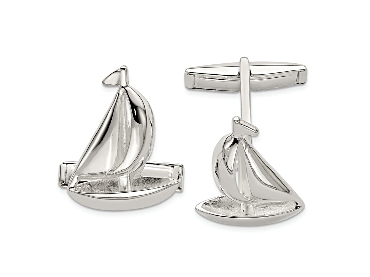 Sterling Silver Sail Boat Cuff Links - 1C25FA | JTV