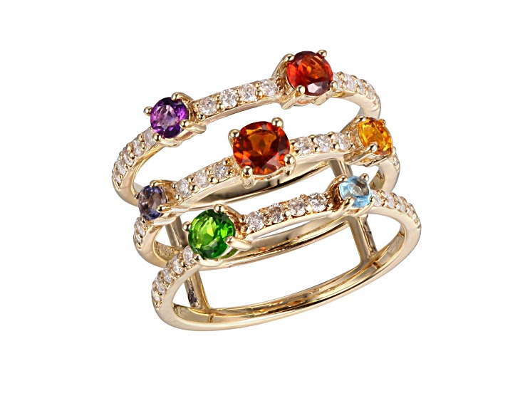 Multi-Color Multi-Gemstone 10k Yellow Gold Ring - 1C2RPA | JTV