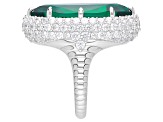 Judith Ripka 15.00ct Emerald Simulant & 5.00ctw Bella Luce® Rhodium ...