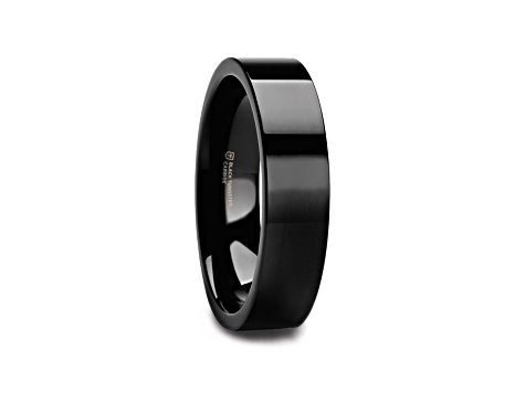 MORPHEUS Flat Black Tungsten Ring 4mm - 1D2K4B | JTV