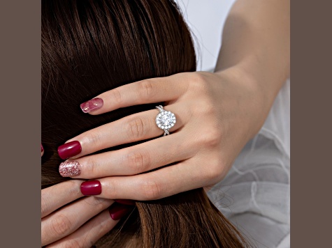 White Cubic Zirconia Platinum Over Sterling Silver Ring 2.68ctw ...