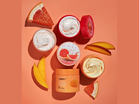 Lovery Whipped Body Butter Creams in Mango, Pink Grapefruit, Strawberry ...