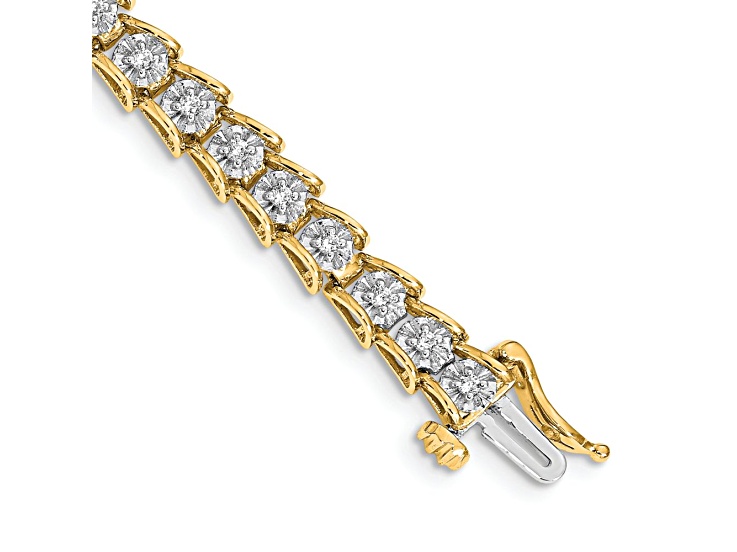 14k Yellow Gold and 14k White Gold with Rhodium over 14k Yellow Gold ...