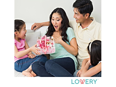 Lovery Home Spa Gift Basket - Wild Rose & Raspberry Leaf Scent - 7pc ...
