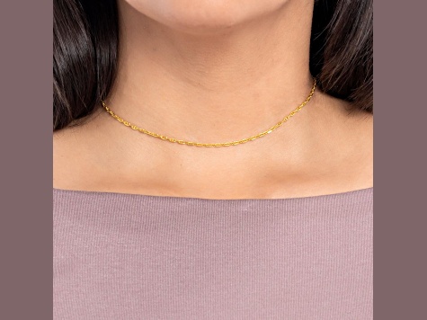 14K Yellow Gold Over Sterling Silver Twisted Mariner Adjustable Slider ...