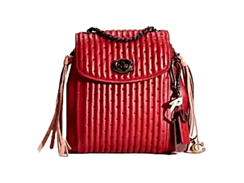 COACH "Parker" Convertible Backpack in Red Leather - 1V0VWA | JTV
