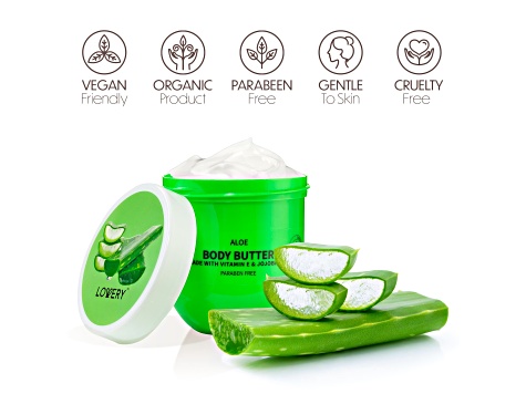 Lovery Aloe Whipped Body Butter - 5.7oz Jar - 1WJLYB | JTV