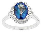 Blue Petalite Rhodium Over Sterling Silver Ring 1.85ctw - AIH132 | JTV