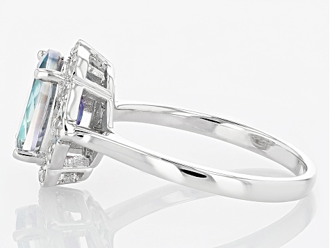 Blue Petalite Rhodium Over Sterling Silver Ring 1.85ctw - AIH132 | JTV