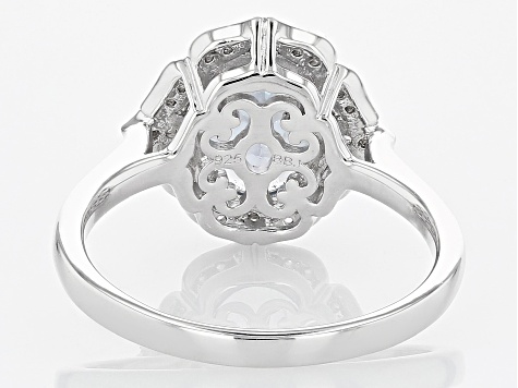 Blue Petalite Rhodium Over Sterling Silver Ring 1.85ctw - AIH132 | JTV