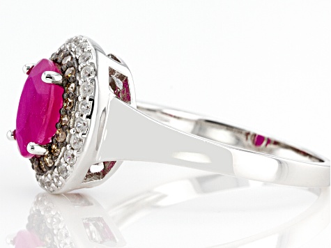 Red Ruby Rhodium Over Sterling Silver Ring 1.80ctw - AMD617 | JTV