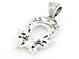 Sterling Silver With 18K Gold Accents Butterfly Pendant - BAL357 | JTV
